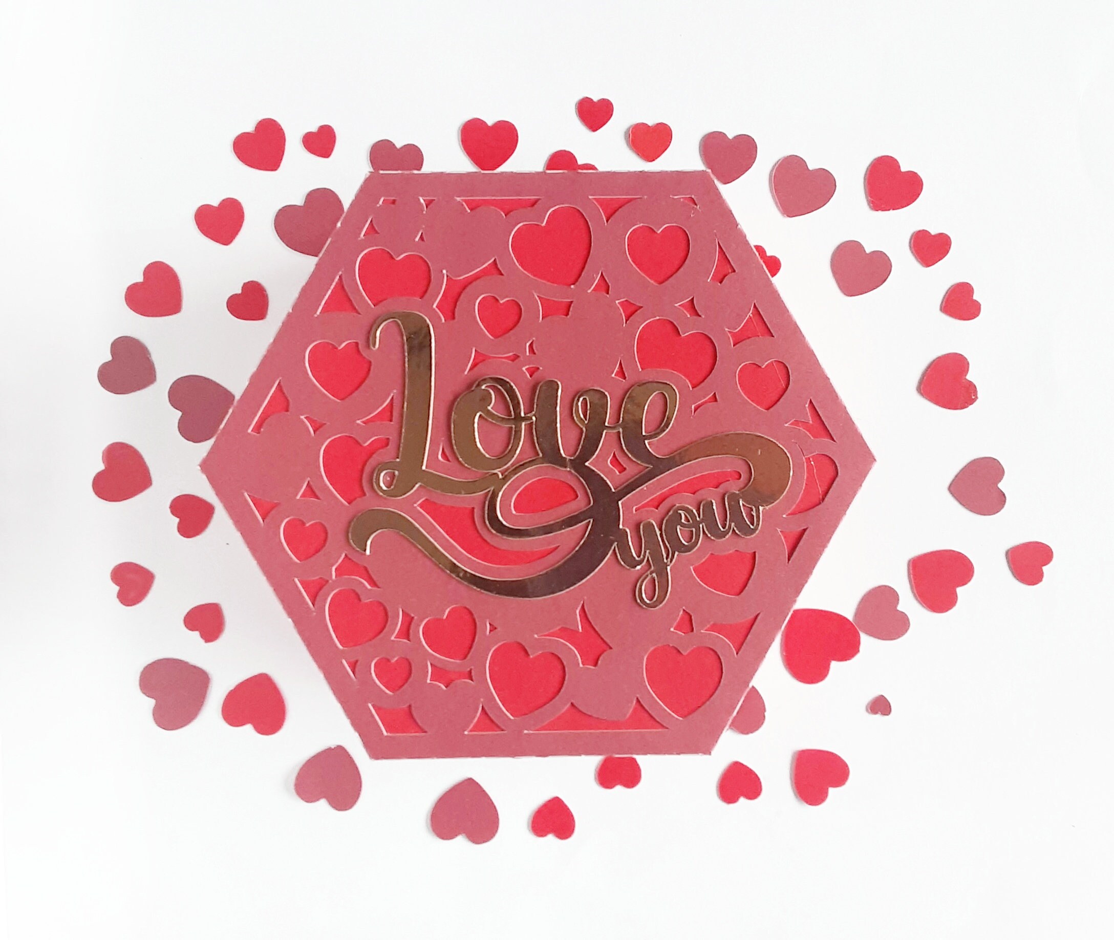 Explosion Box SVG Template Saint Valentine's Day Laser Cut - Etsy