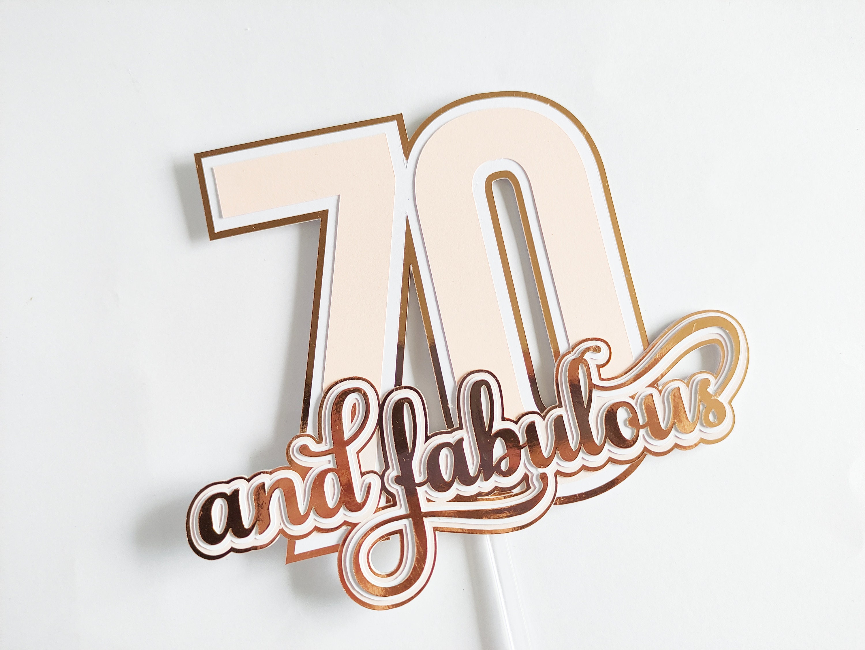 70th Birthday Cake Topper SVG Template Happy Birthday Topper - Etsy ...