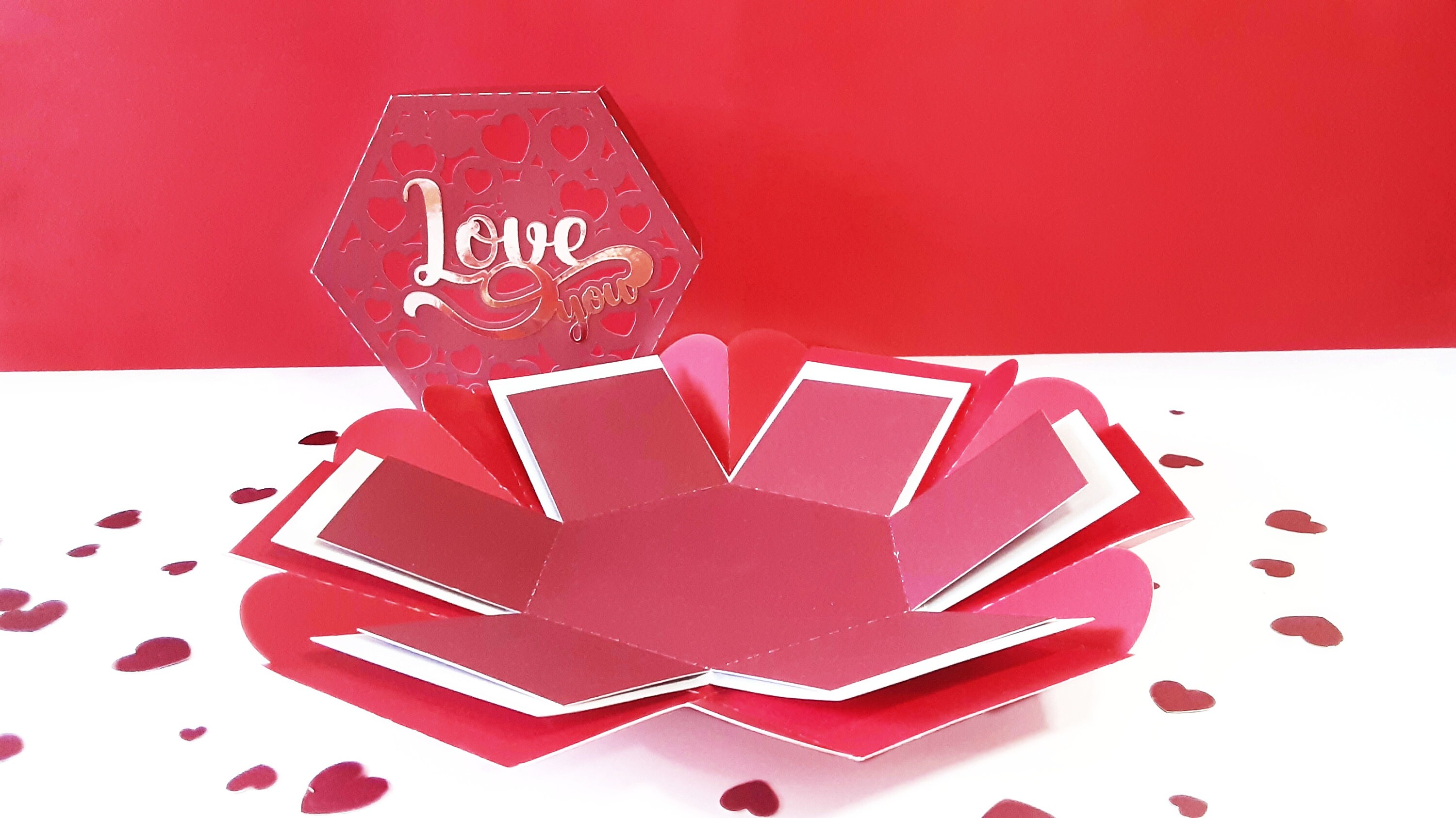 Explosion Box SVG Template Saint Valentine's Day Laser Cut - Etsy