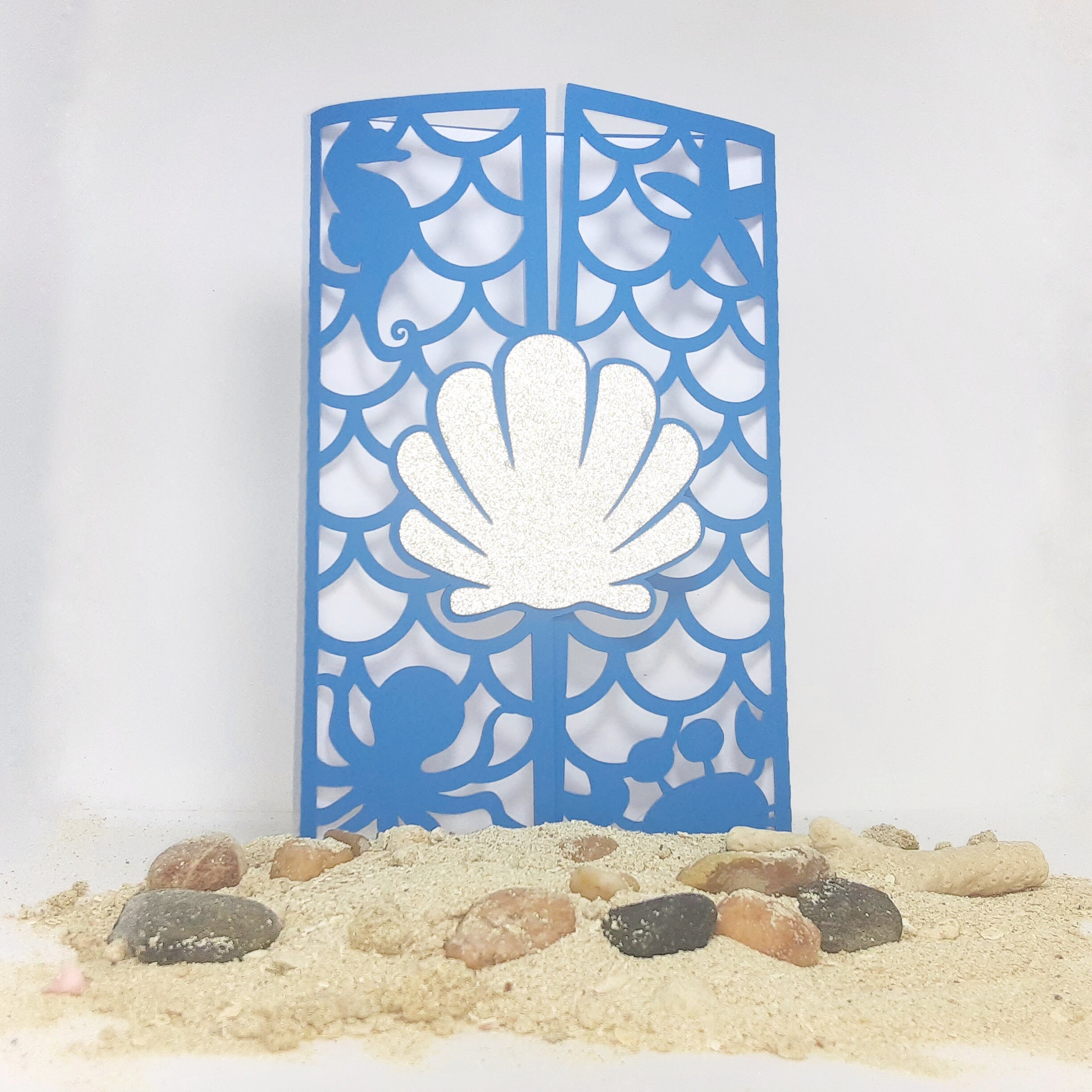 Gate Fold Card SVG Template Oyster Card Cricut Under the Sea - Etsy