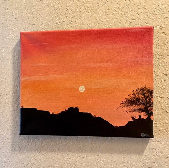 Simple Sunset Landscape Paintings