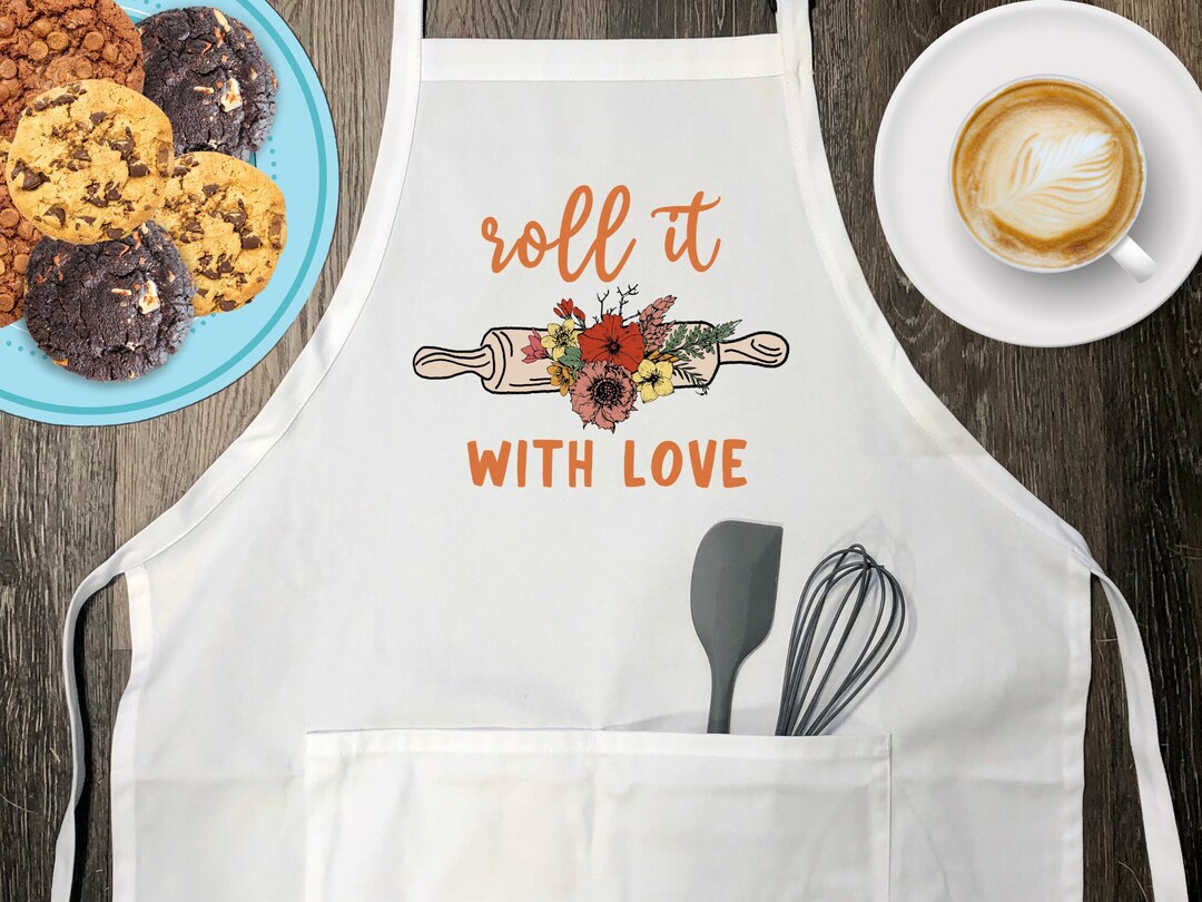 Adult and Kids Kitchen Apron Roll It With Love item - Etsy