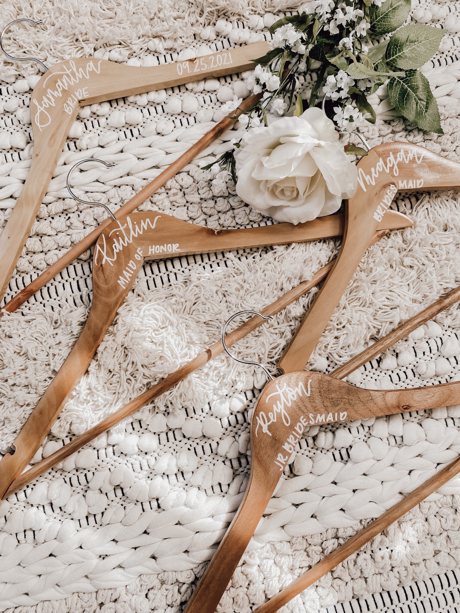 Personalized Bridal & Bridal Party Wooden Hangers - Etsy