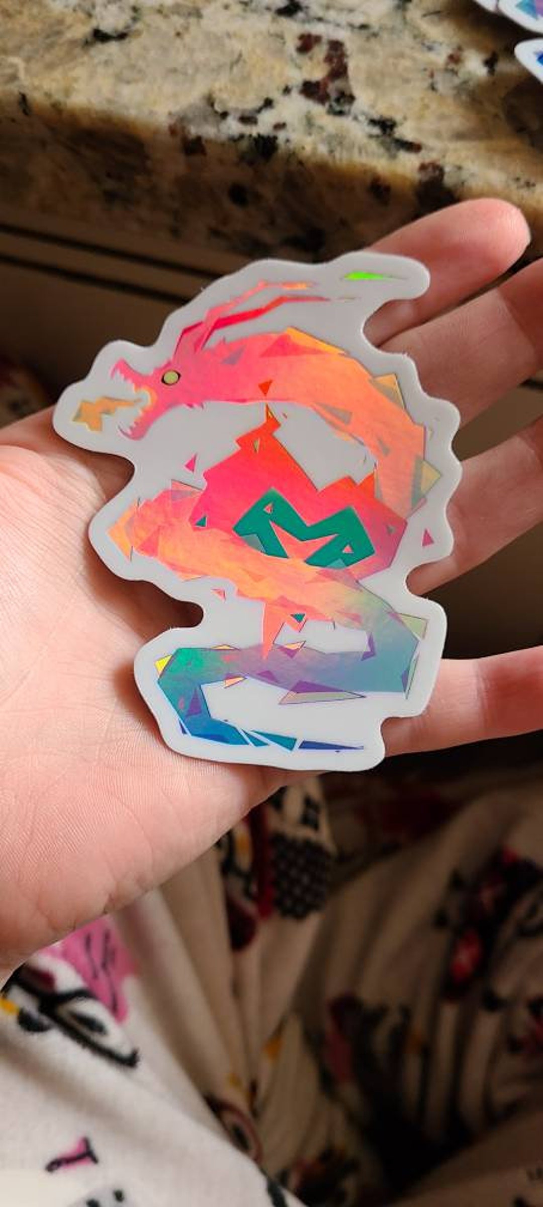 Holographic Promare Dragon Sticker - Etsy