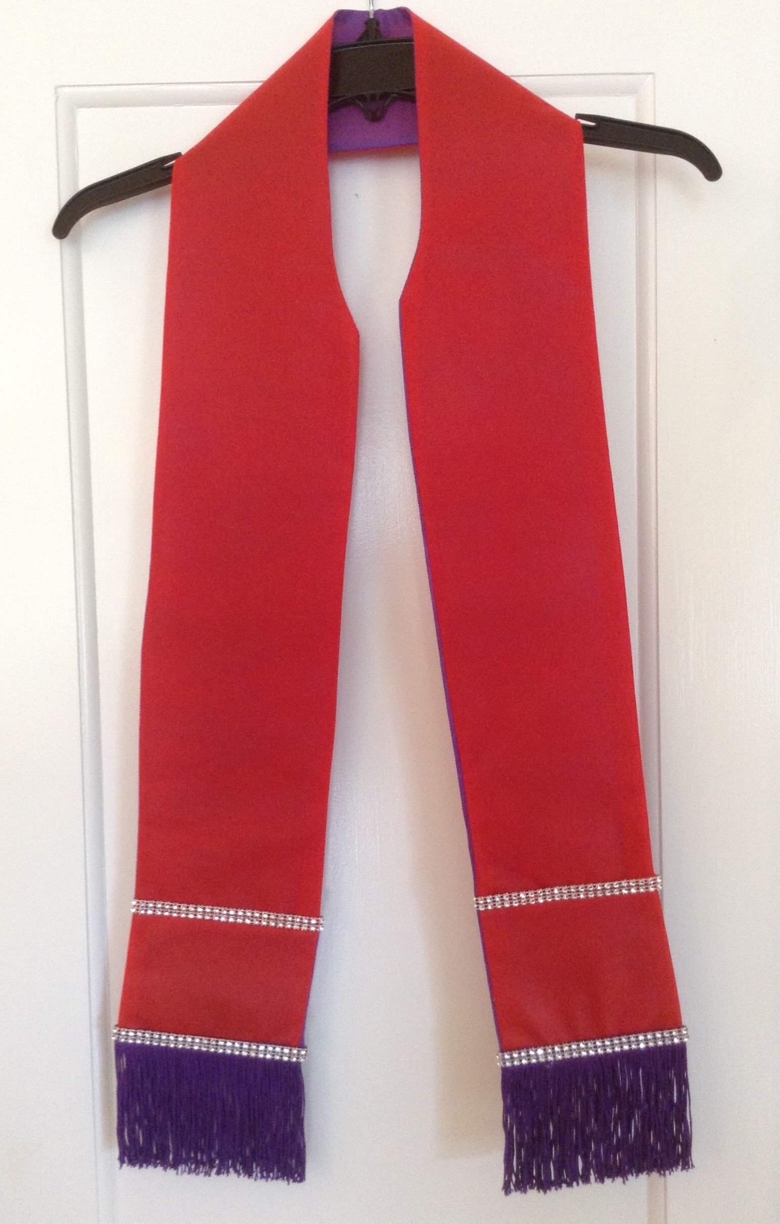Reversible Red Sash - Custom Fringe/rear Colors - Etsy