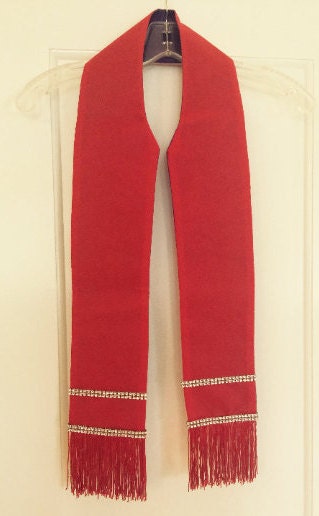 Reversible Red Sash - Custom Fringe/rear Colors - Etsy