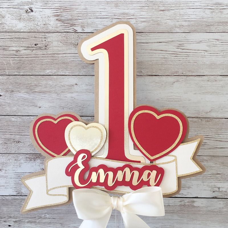 Heart Cake Topper - Etsy