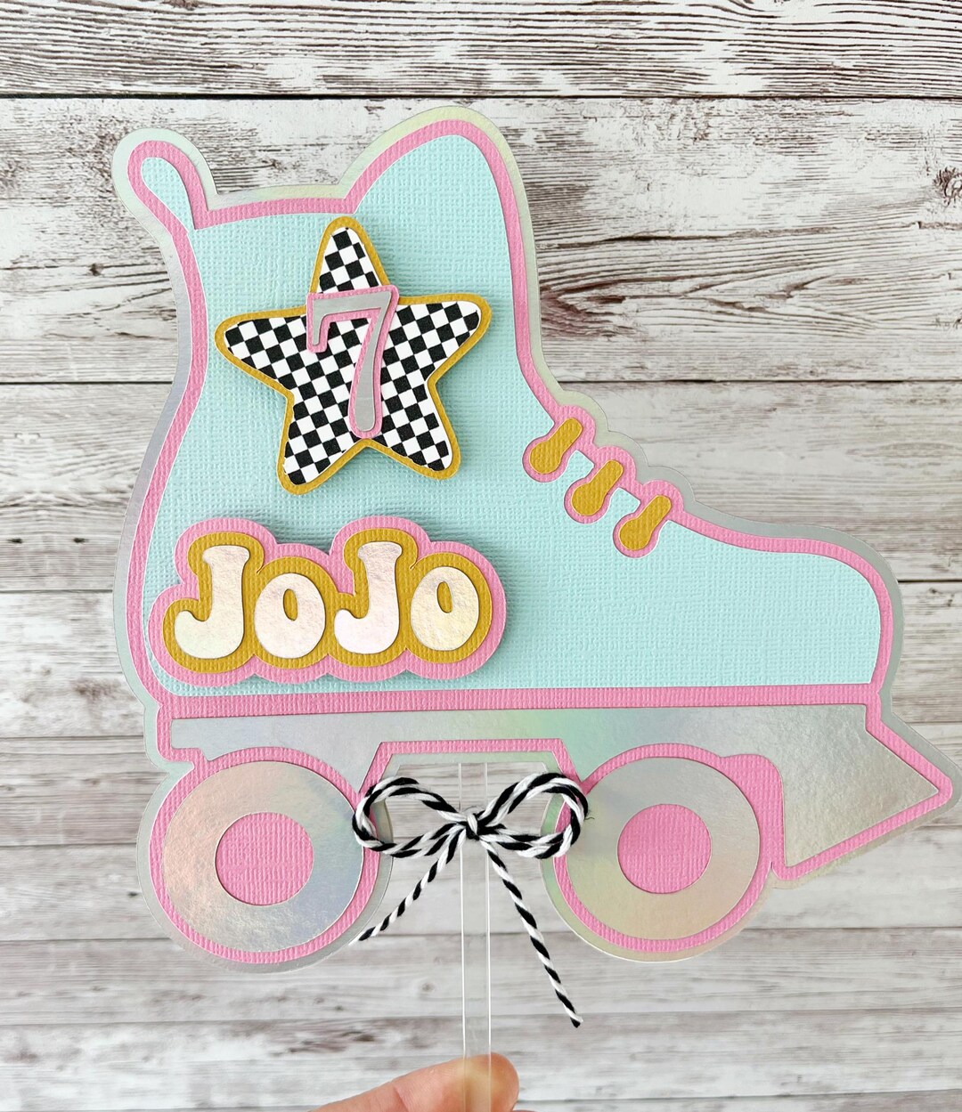Roller Skate Cake Topper, Roller Skating Party Decorations, Retro ...