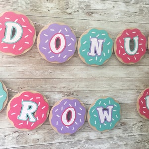 Donut Banner, Donut Party Decor, Donut Grow up Banner - Etsy
