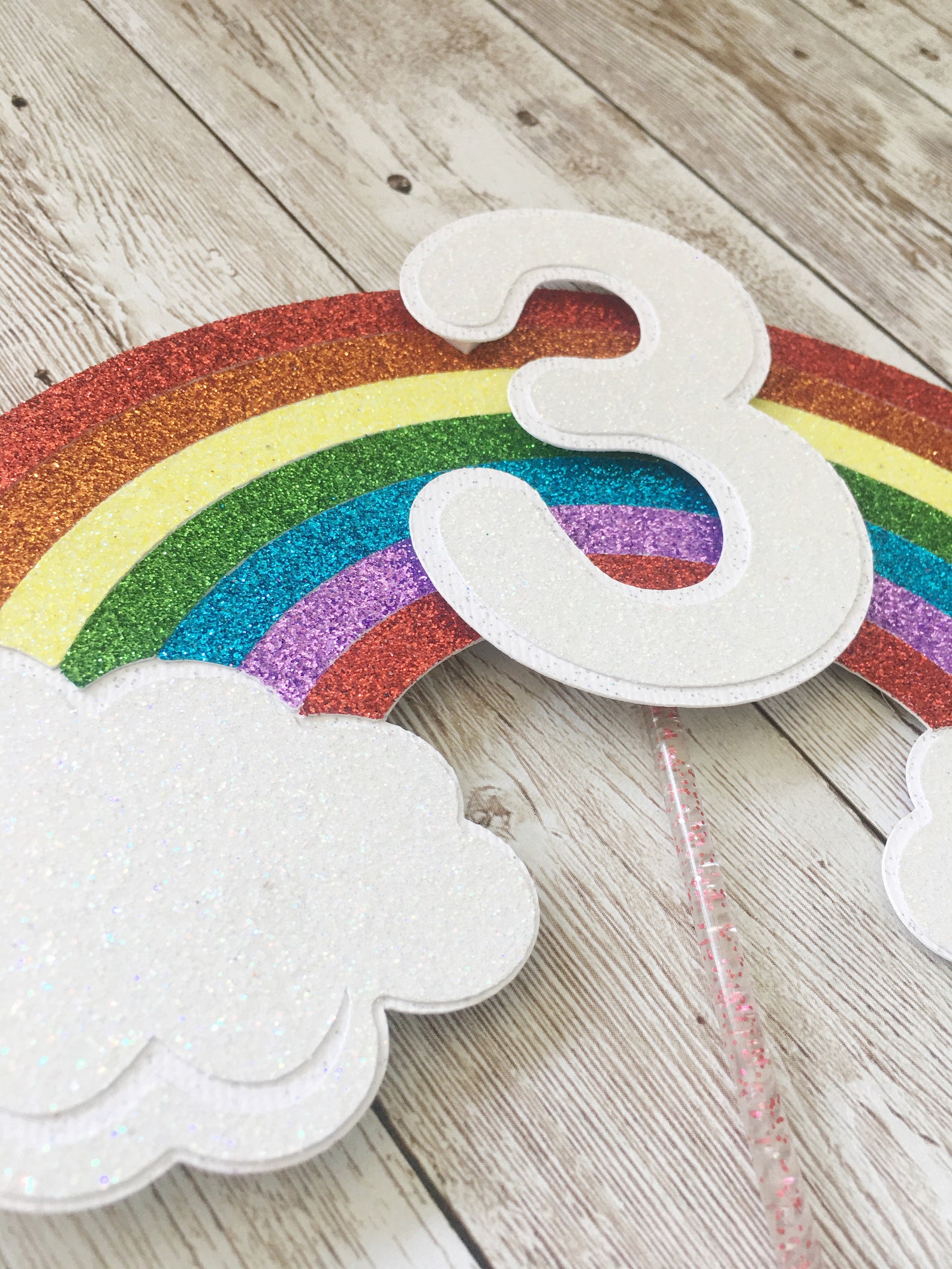 Rainbow Cake Topper Rainbow Party Decorations Rainbow | Etsy