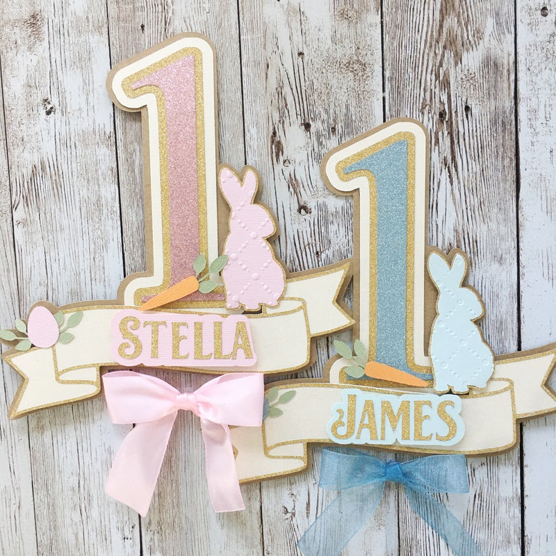 Bunny Cake Topper - Etsy