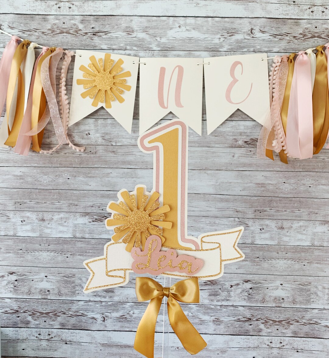 Boho 1st Birthday, Boho Sun Cake Topper, First Trip Around the Sun ...