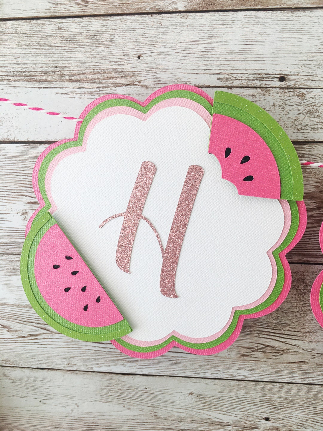 Watermelon Happy Birthday Banner, Watermelon Birthday Party Decorations ...