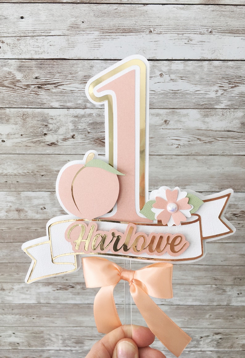 Peach Cake Topper One Sweet Peach 1st Birthday Party | Etsy