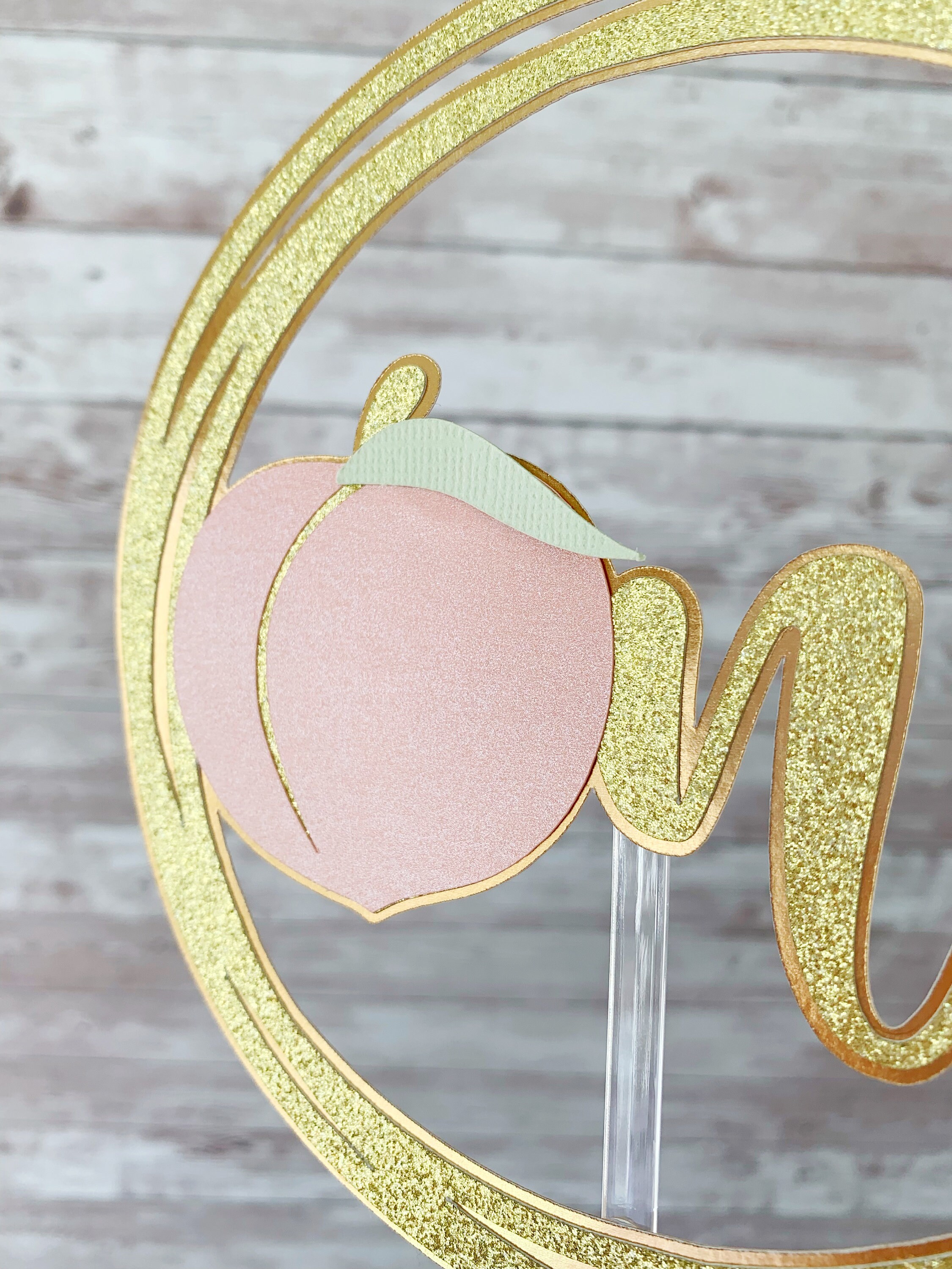 Peach Cake Topper, One Sweet Peach 1st Birthday Party Decorations ...