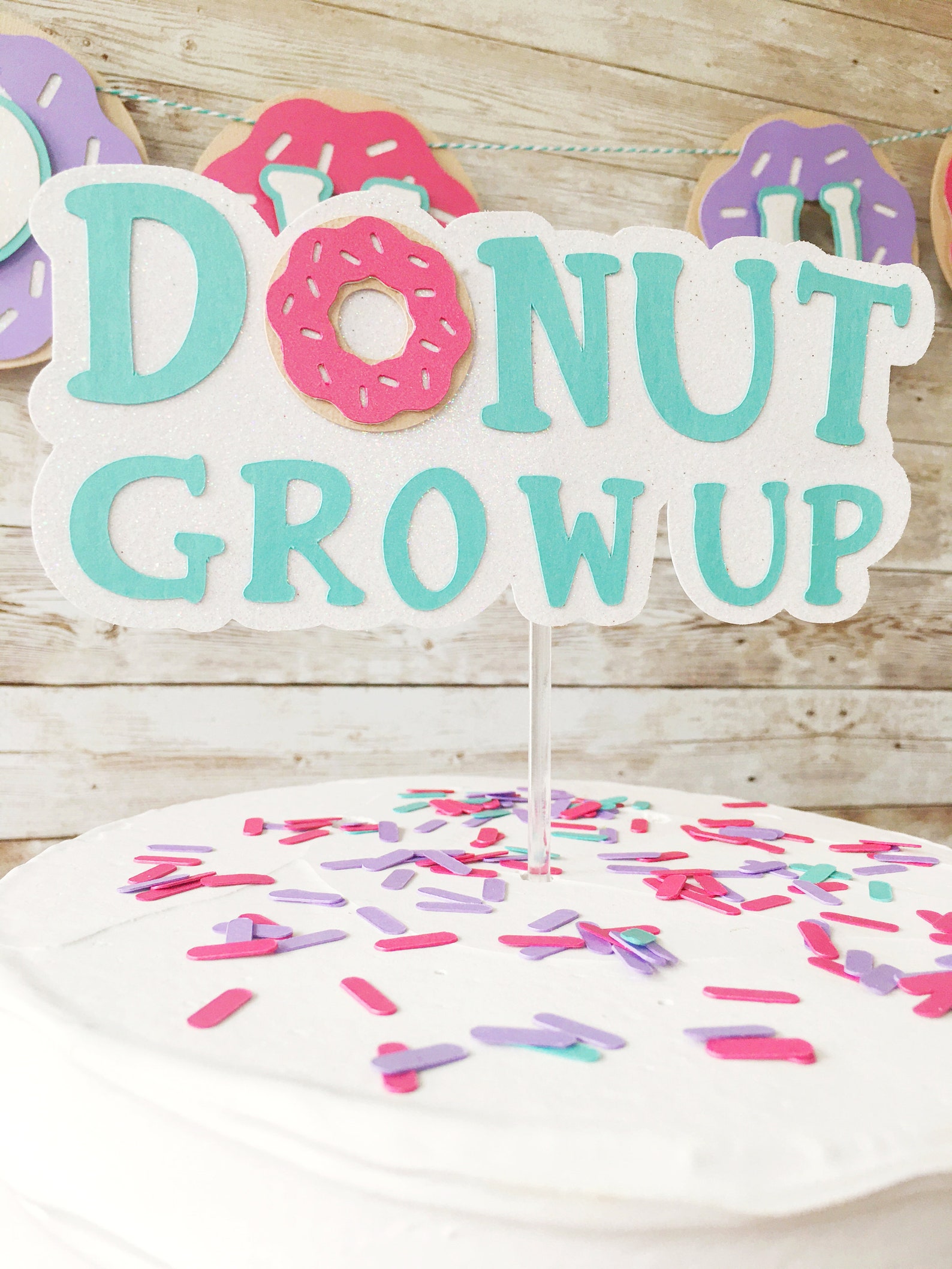 Donut Grow up Cake Topper Donut Birthday Cake Topper - Etsy