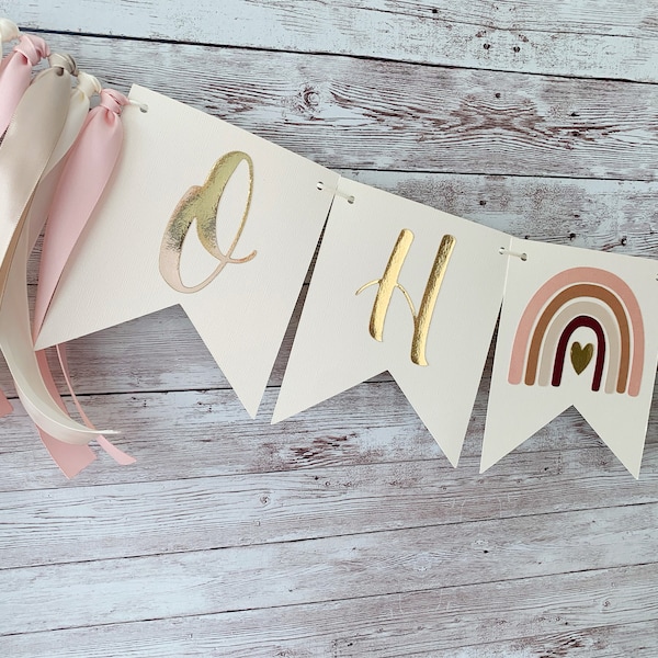 Rainbow Baby Shower Banner - Etsy