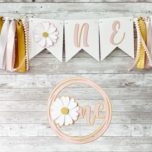 Daisy Party Decor, Daisy 1st Birthday, Daisy High Chair Banner, Retro ...