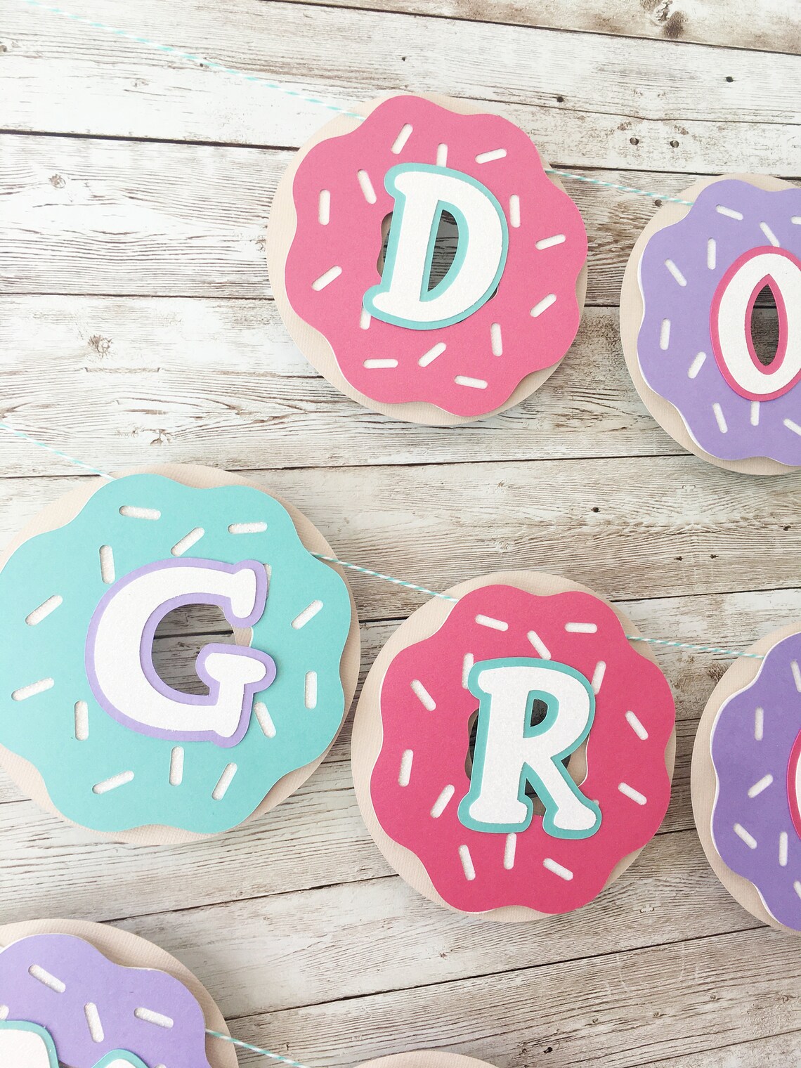 Donut Banner Donut Party Decor Donut Grow up Banner - Etsy