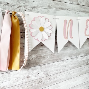 Daisy Party Decor, Daisy 1st Birthday, Daisy High Chair Banner, Retro ...