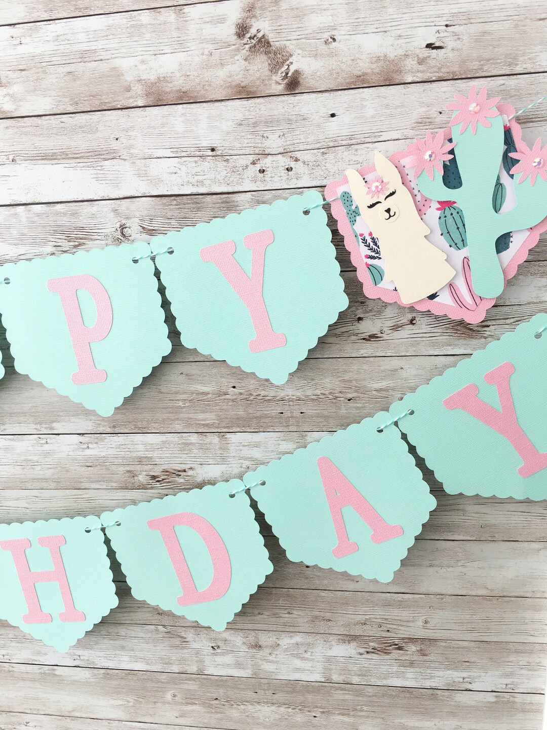 Llama Party Decorations, Llama Birthday Banner, Llama Cactus Fiesta ...