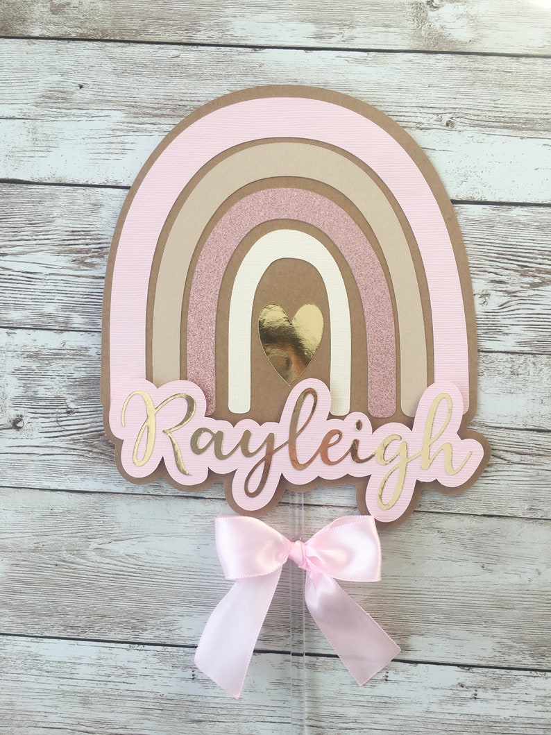 Boho Rainbow Cake Topper Boho Rainbow 1st Birthday Party - Etsy