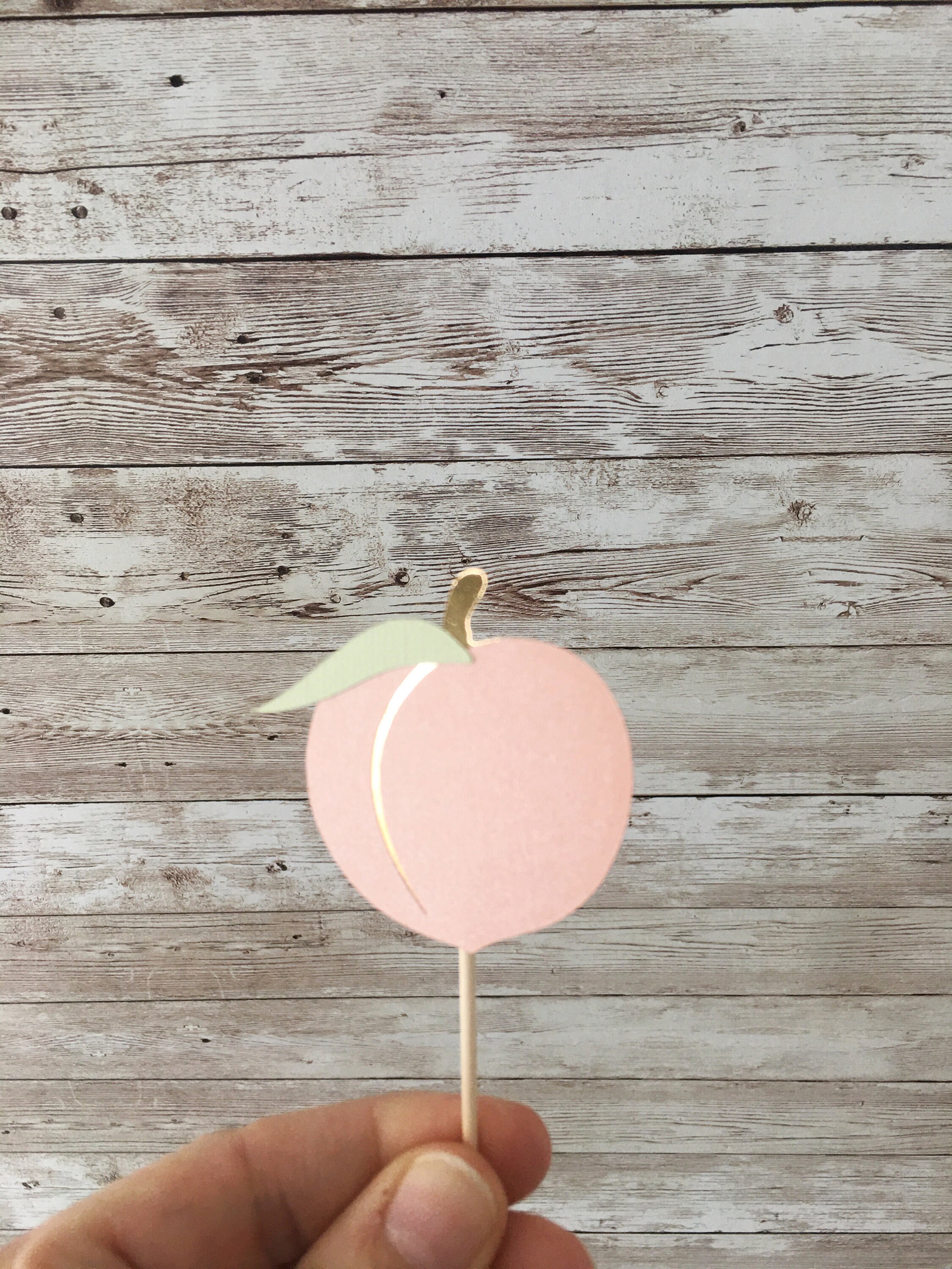 Peach Cupcake Toppers, One Sweet Peach 1st Birthday Party Decorations ...