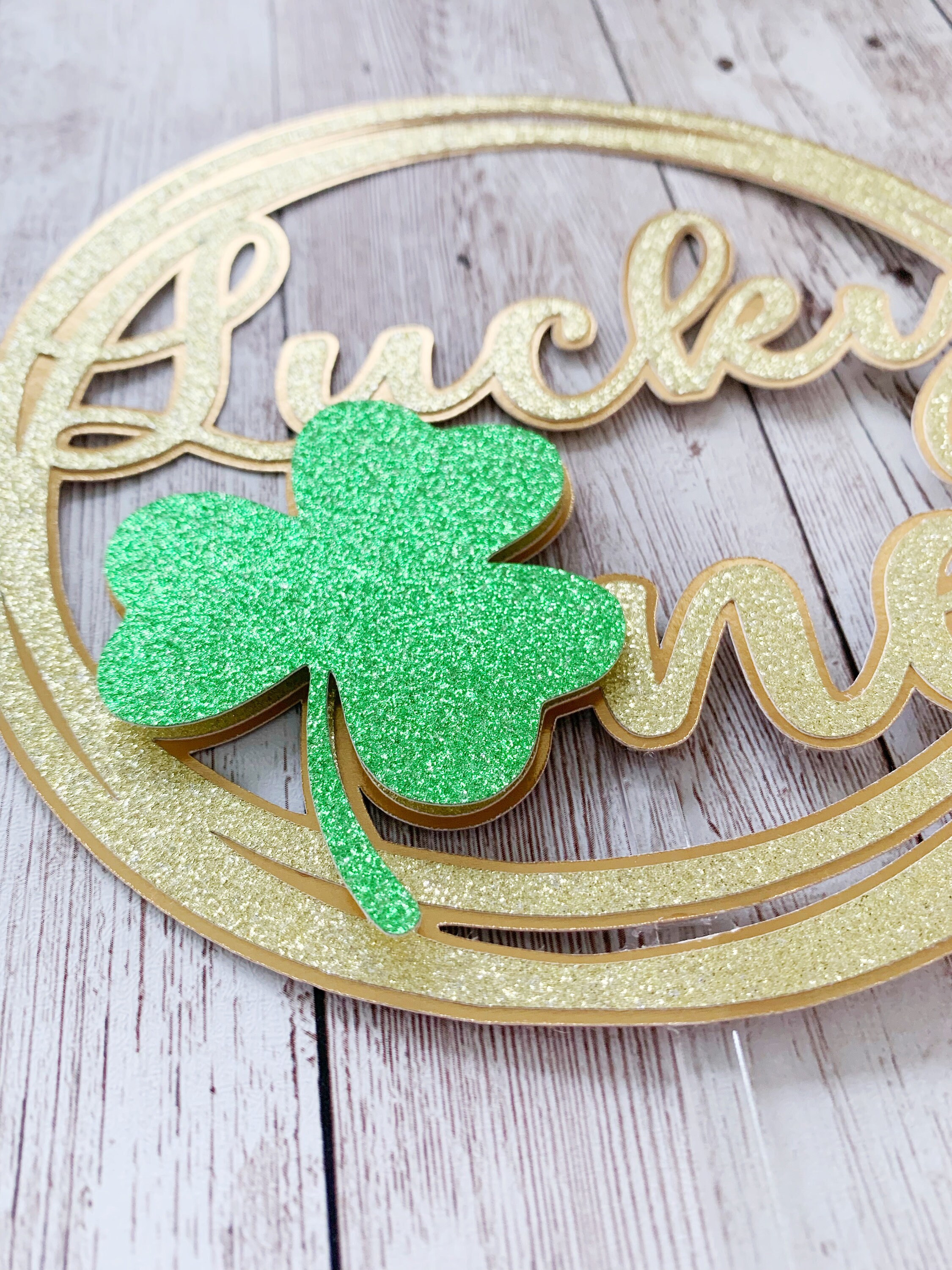 Shamrock One Cake Topper, Lucky One Cake Topper, Shamrock Cake Topper ...