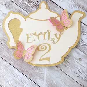 Teapot Cake Topper, Tea for Two Birthday Cake Topper, Tea Party ...