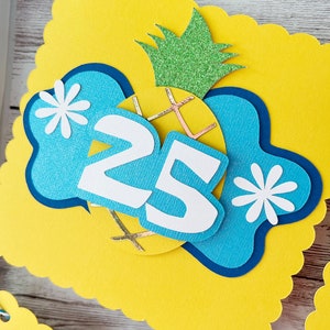 Tropical Happy Birthday Banner, Pineapple Tropical Party Decorations - Etsy