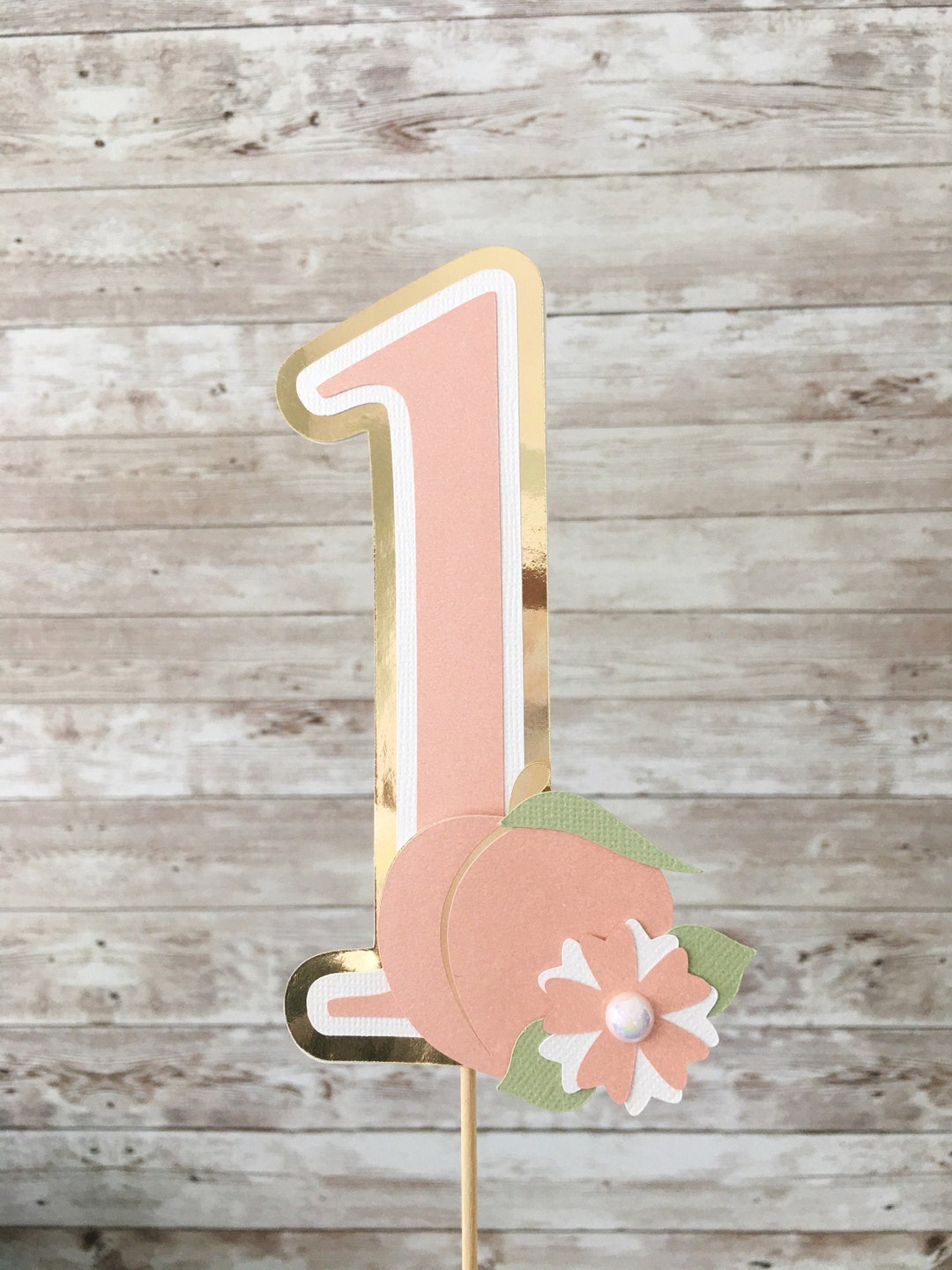 Peach Cake Topper, Peach 1st Birthday Cake Smash Topper, One Sweet ...