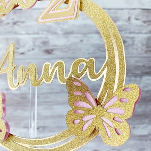 Personalized Butterfly Cake Topper, 1st Birthday Butterfly Cake Topper ...