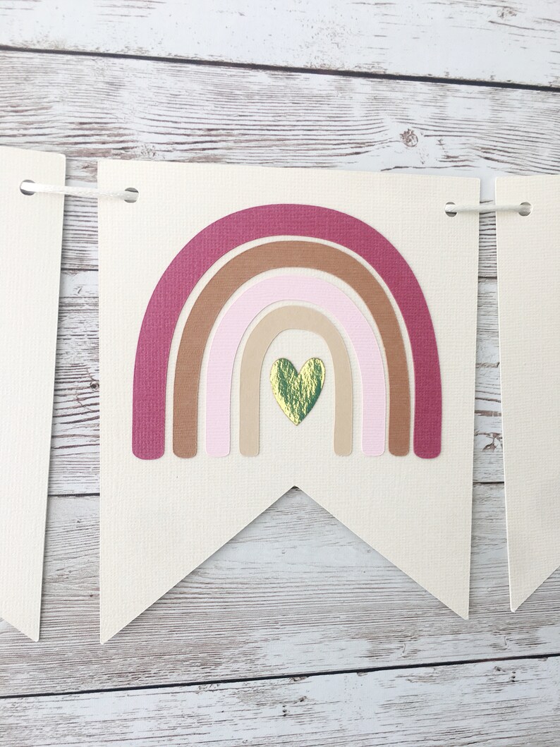 Boho Rainbow Happy Birthday Banner, Boho Rainbow Birthday Party ...