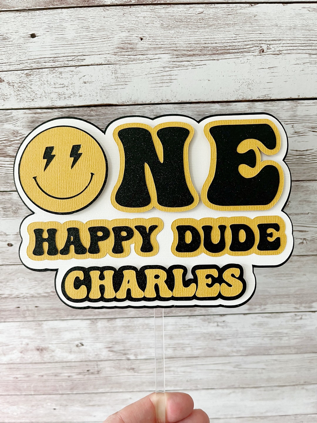 One Happy Dude Birthday, One Happy Dude Cake Topper, One Cool Dude ...