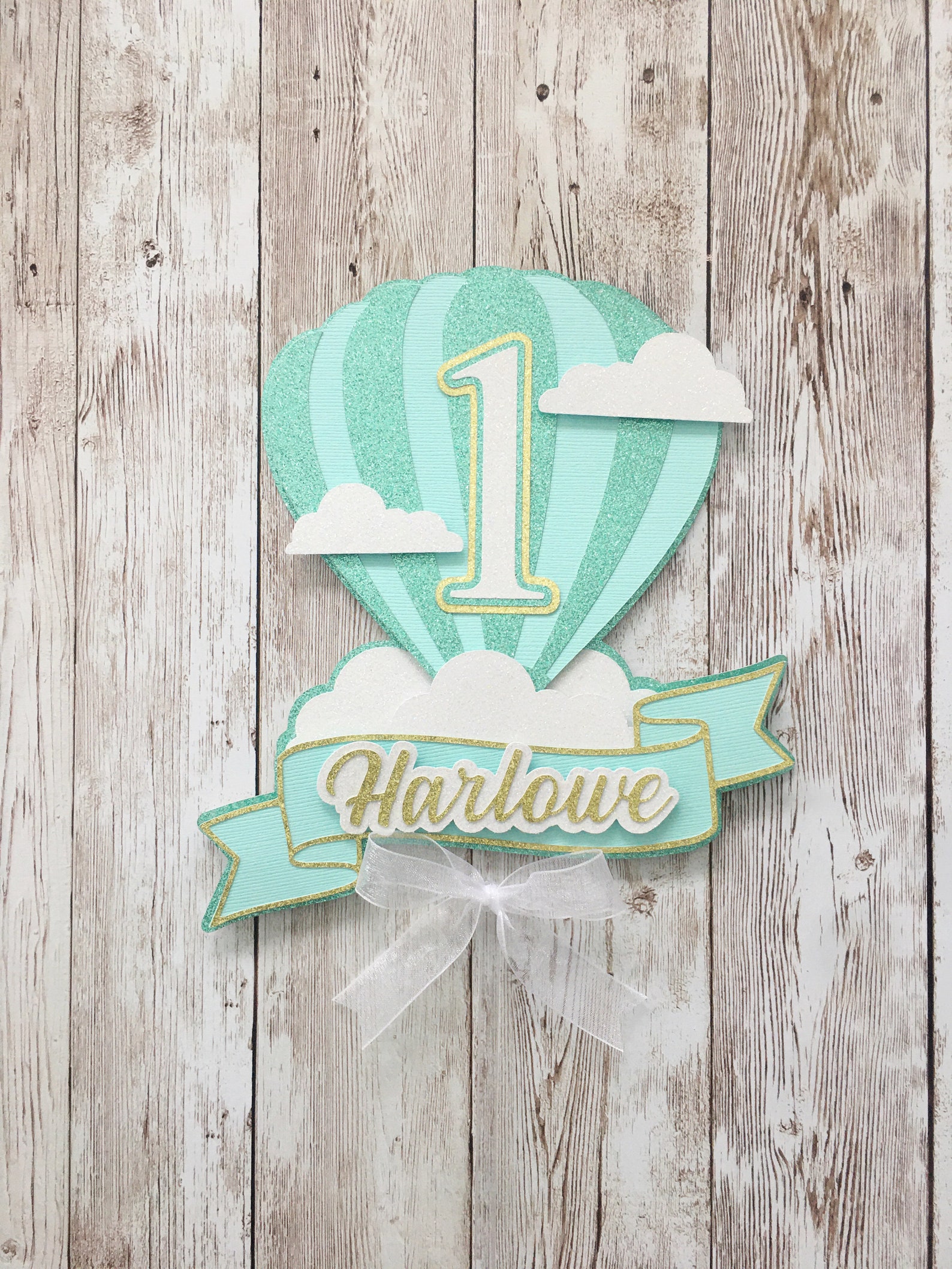 Hot Air Balloon Cake Topper Oh The Places You'll Go Cake | Etsy