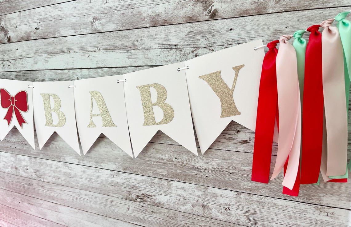 Holiday Baby Shower Decor, Santa Baby Banner, Christmas Baby Shower ...