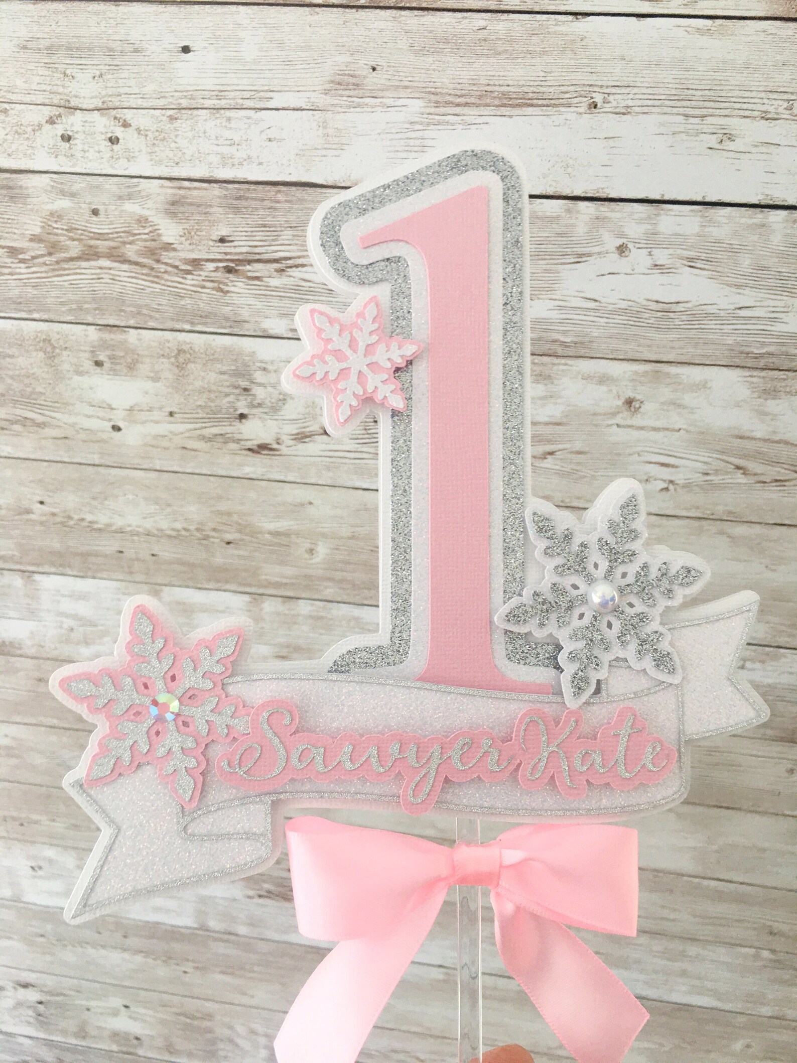 Snowflake Cake Topper Snowflake 1st Birthday Decorations - Etsy
