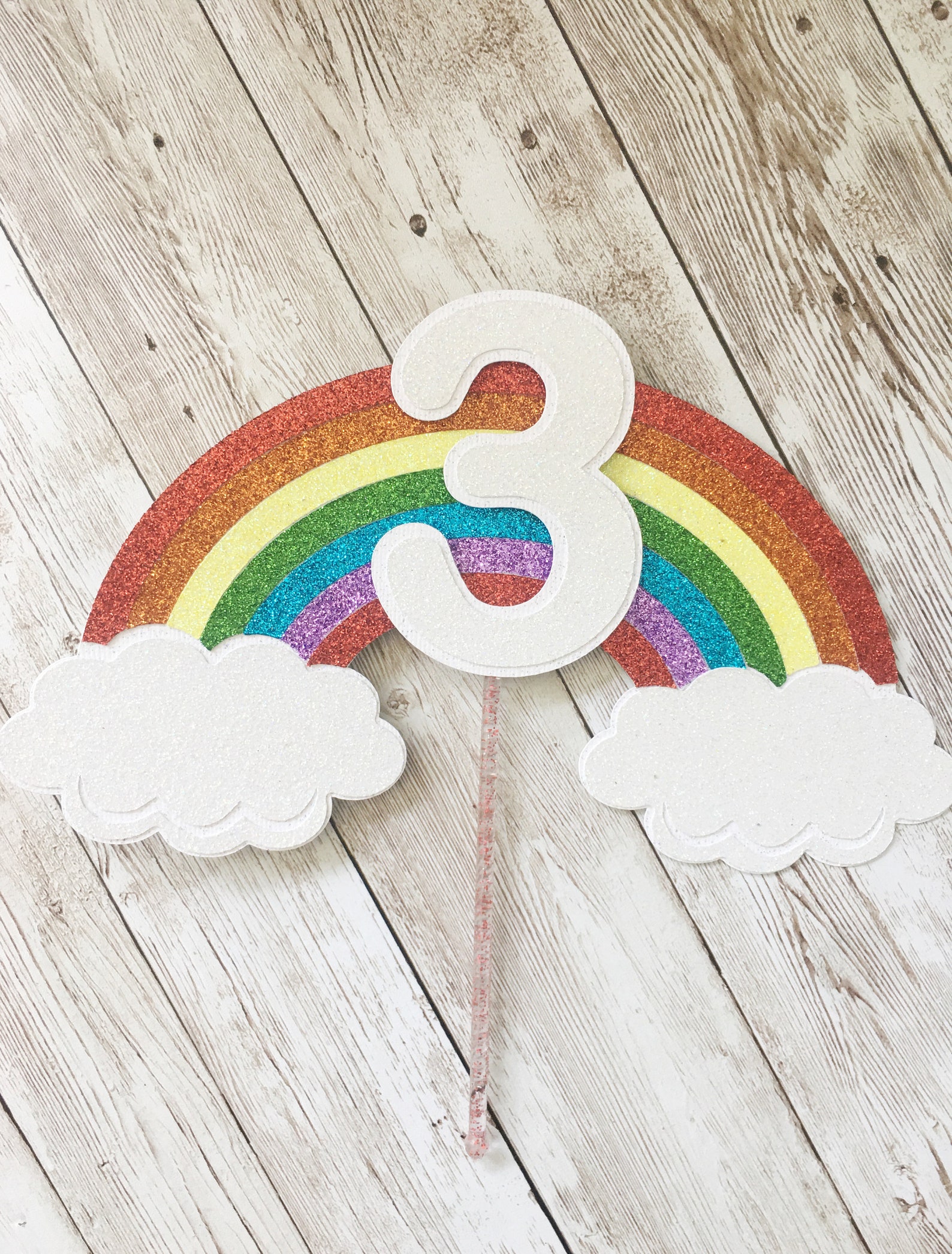 Rainbow Cake Topper Rainbow Party Decorations Rainbow | Etsy