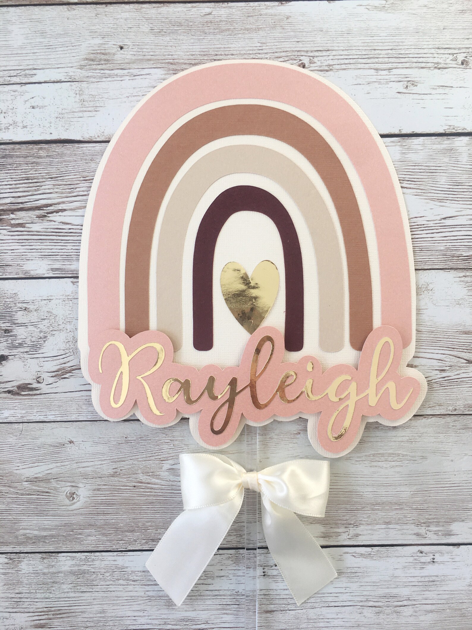 Boho Rainbow Cake Topper, Boho Rainbow 1st Birthday Party Decorations ...