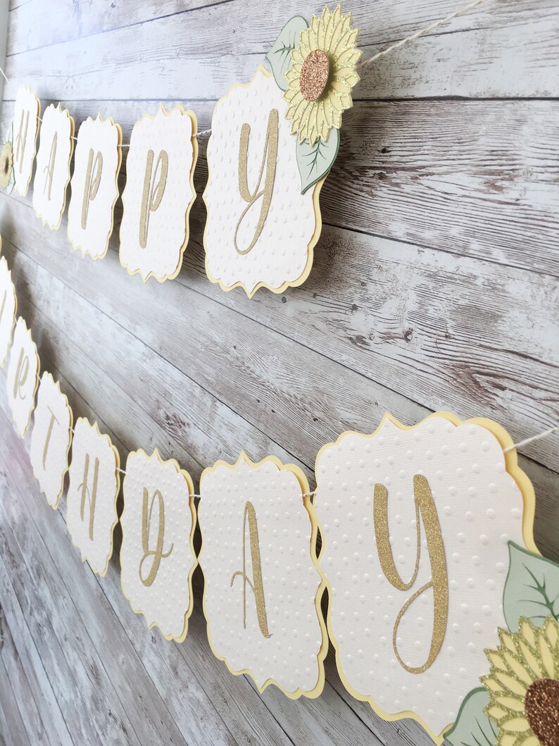 Sunflower Birthday Banner Sunflower Party Decorations - Etsy