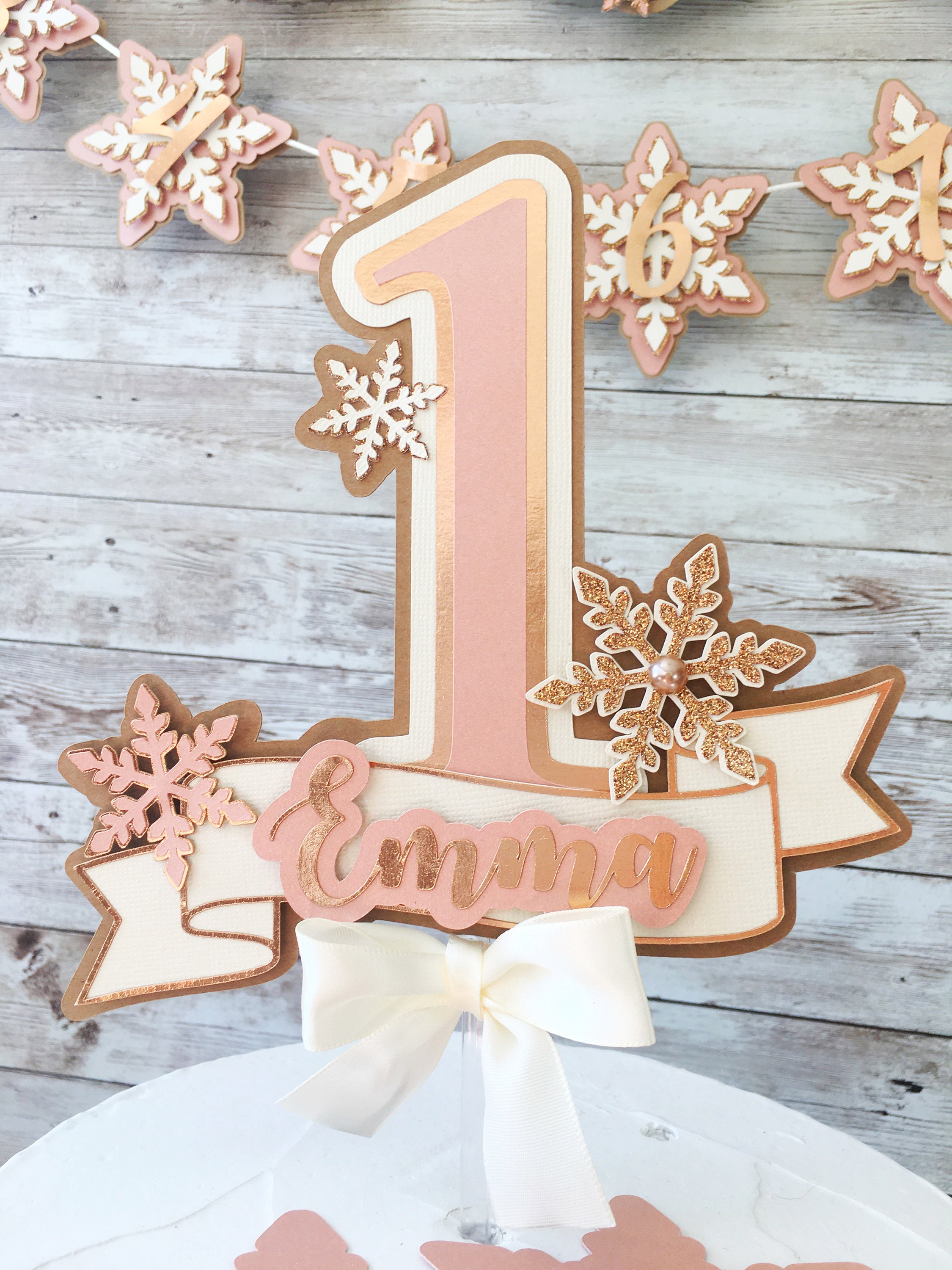 Snowflake Cake Topper Snowflake 1st Birthday Decorations | Etsy