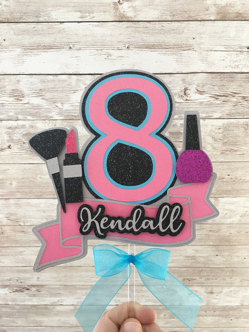 Spa Party Cake Topper Sleepover Party Decorations Pamper | Etsy