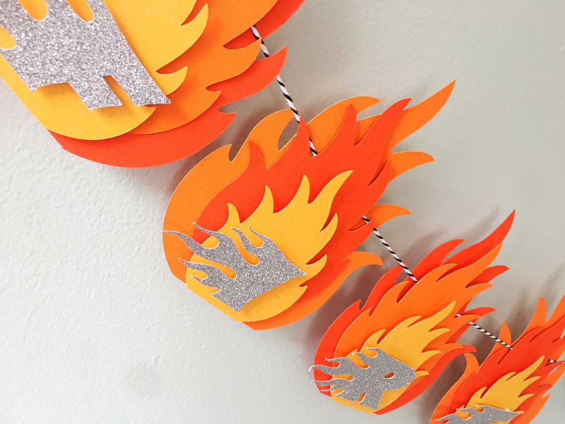 Fire & Ice Banner, Fire Flames Banner, Frozen Party Banner - Etsy