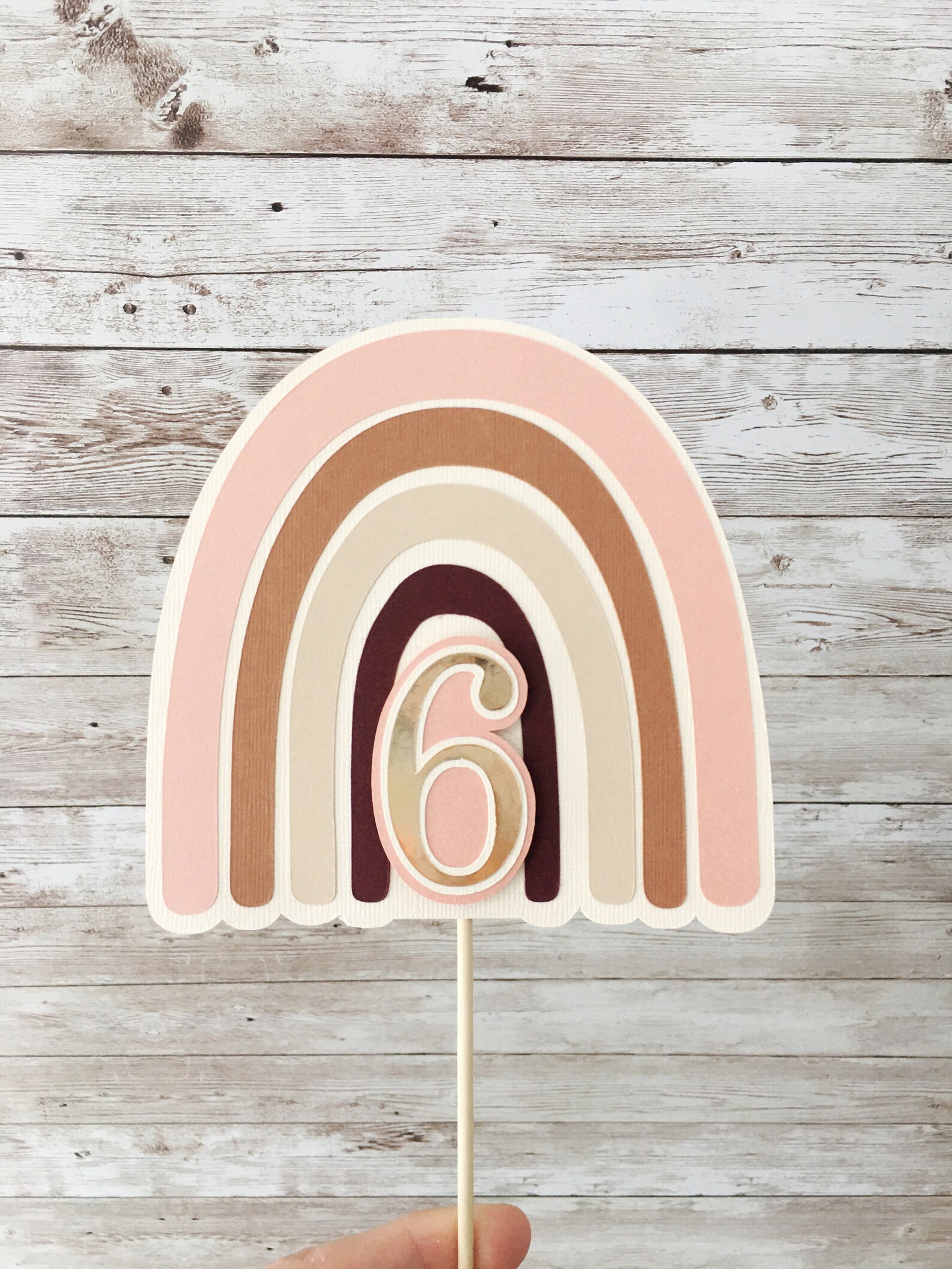 Boho Rainbow Cake Topper, Boho Rainbow 1st Birthday Party Decorations ...