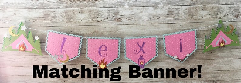 Camping Party Decorations Glamping Birthday Banner Happy | Etsy