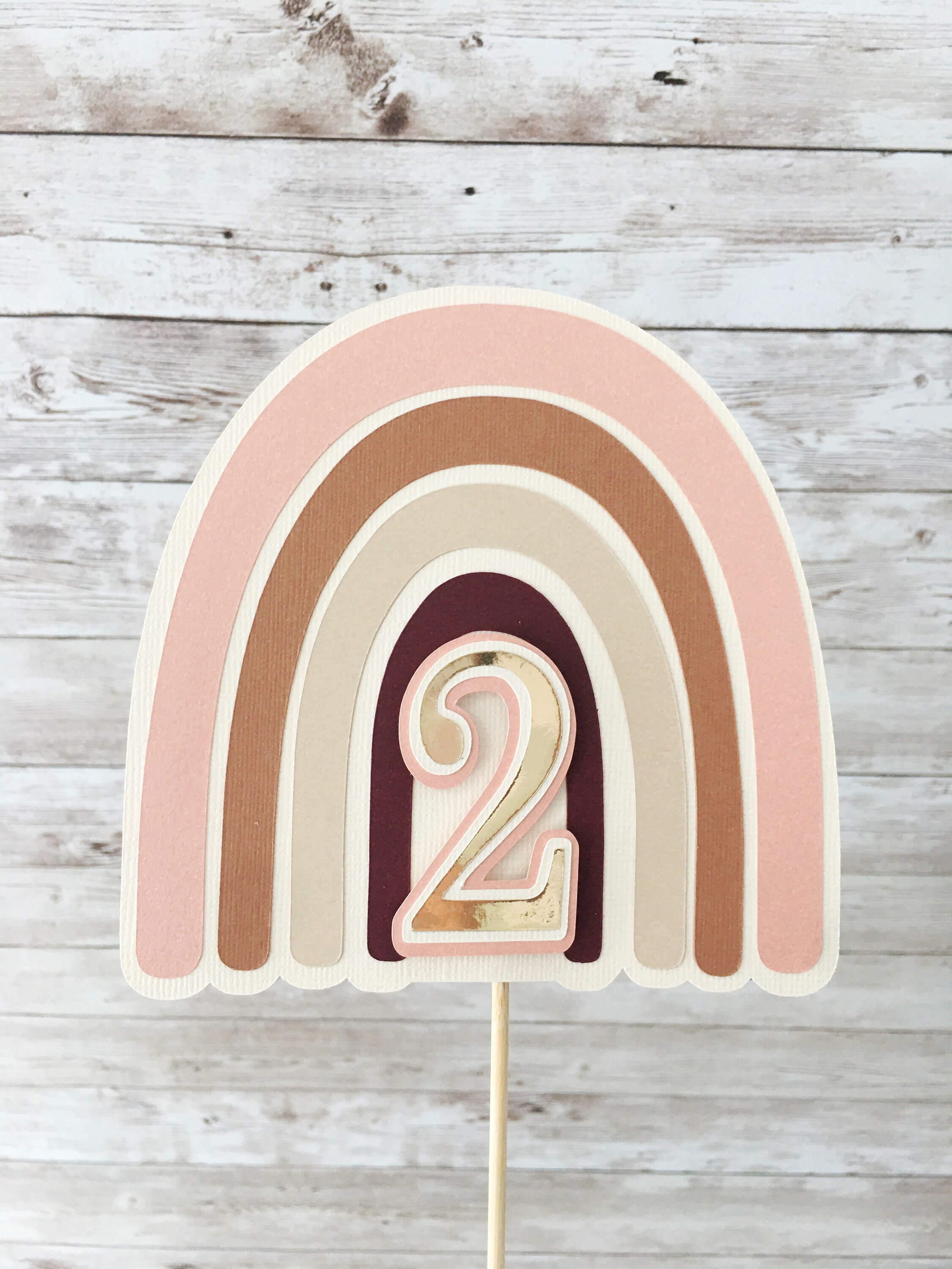 Boho Rainbow Cake Topper, Boho Rainbow 1st Birthday Party Decorations ...