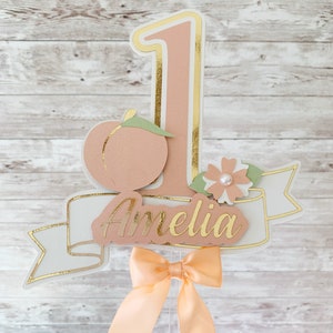 Peach Cake Topper, One Sweet Peach 1st Birthday Party Decorations ...