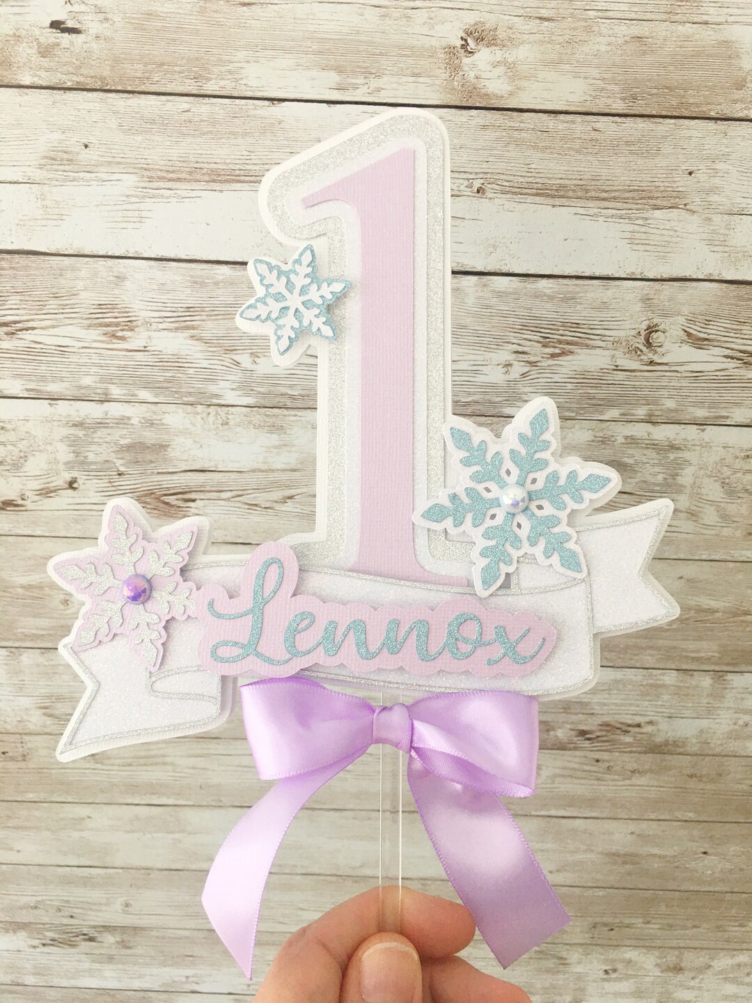 Snowflake 1st Birthday Cake Topper: Winter Onederland Party Decor - Etsy