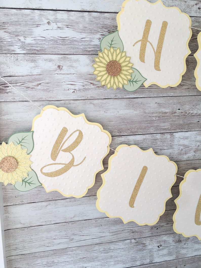 Sunflower Birthday Banner Sunflower Party Decorations - Etsy