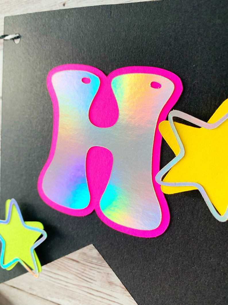 Neon Glow Party Banner, Neon Party Decor, Glow Party, 80's Theme Party ...
